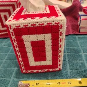 homemade | Accents | Needlepoint Tissue Box Cover Handmade | Poshmark